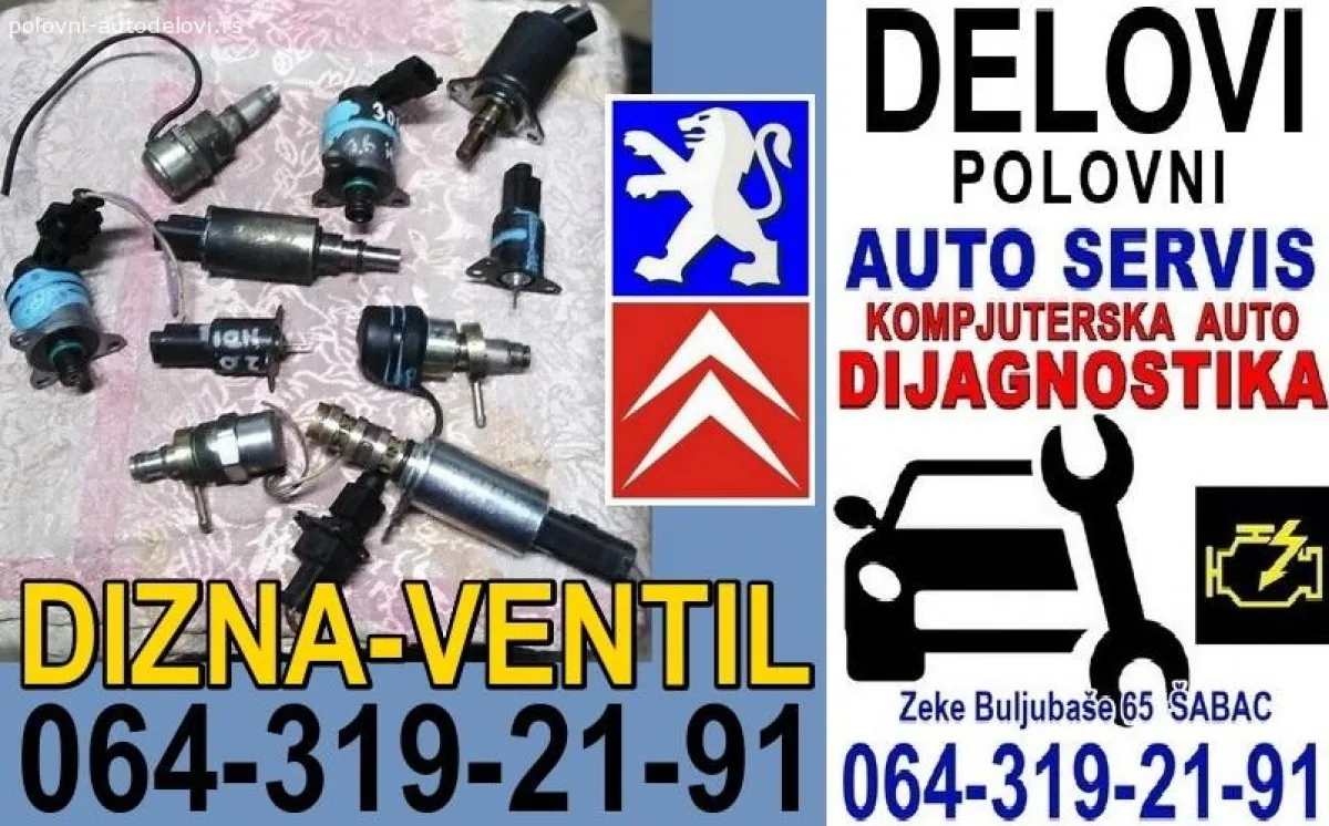 DIZNA, VENTIL, Pežo Citroen Peugeot