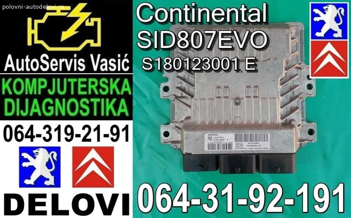 KOMPJUTER Continental SID807EVO Pežo Citroen Peugeot