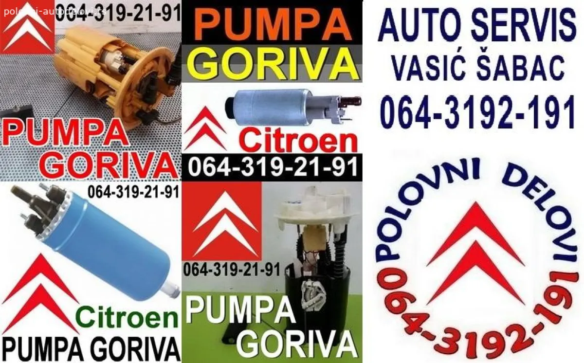 PUMPA GORIVA Citroen C2 C3 C4 C5 C6 C8 Saxo Xsara Picasso
