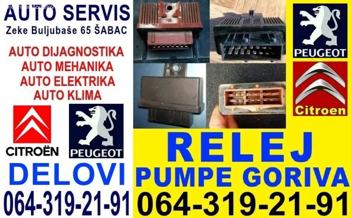 RELEJ PUMPE GORIVA Pežo Citroen Peugeot