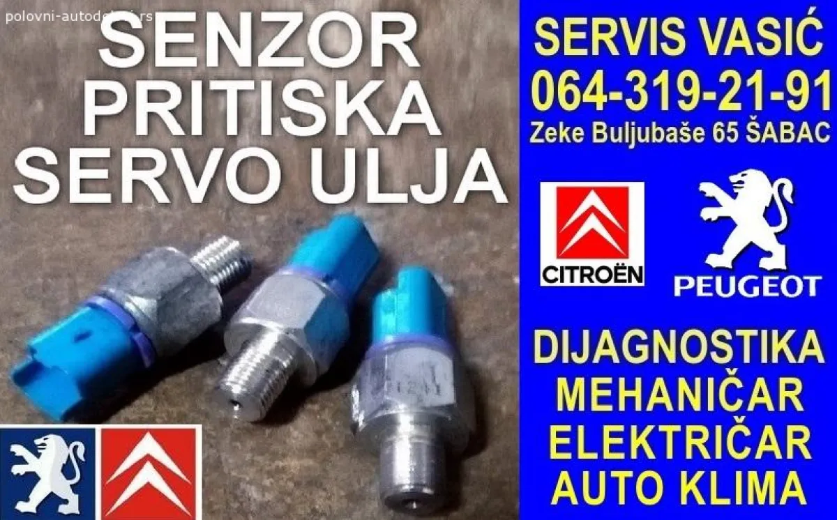 SENZOR Pritiska SERVO ULJA Pežo Citroen Peugeot