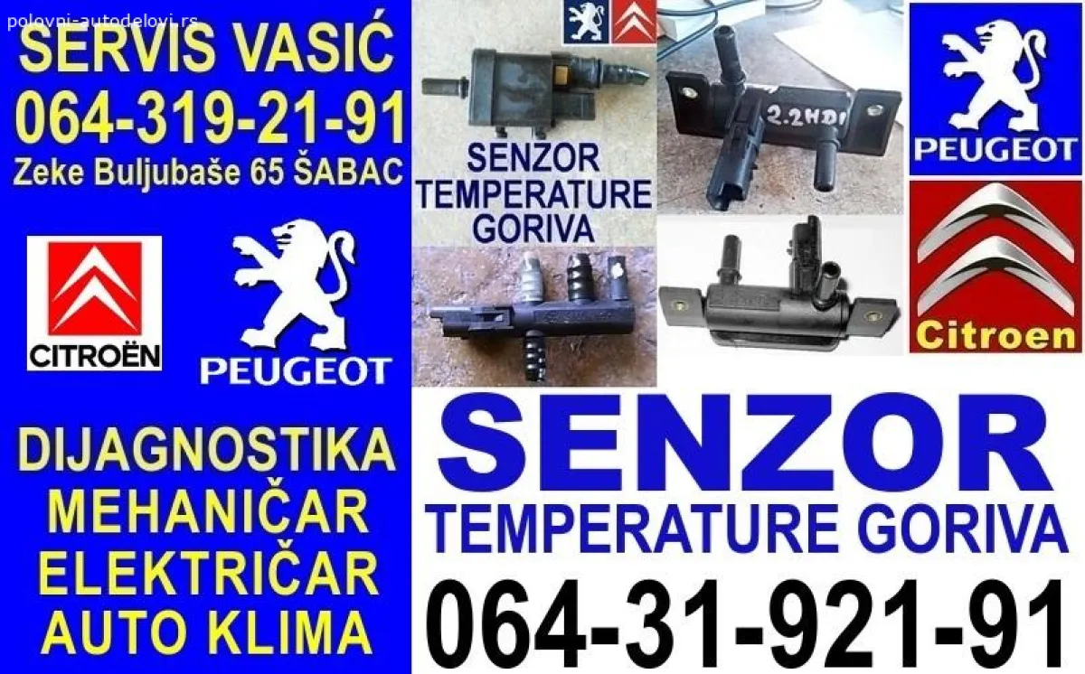 SENZOR Temperature GORIVA Pežo Citroen Peugeot