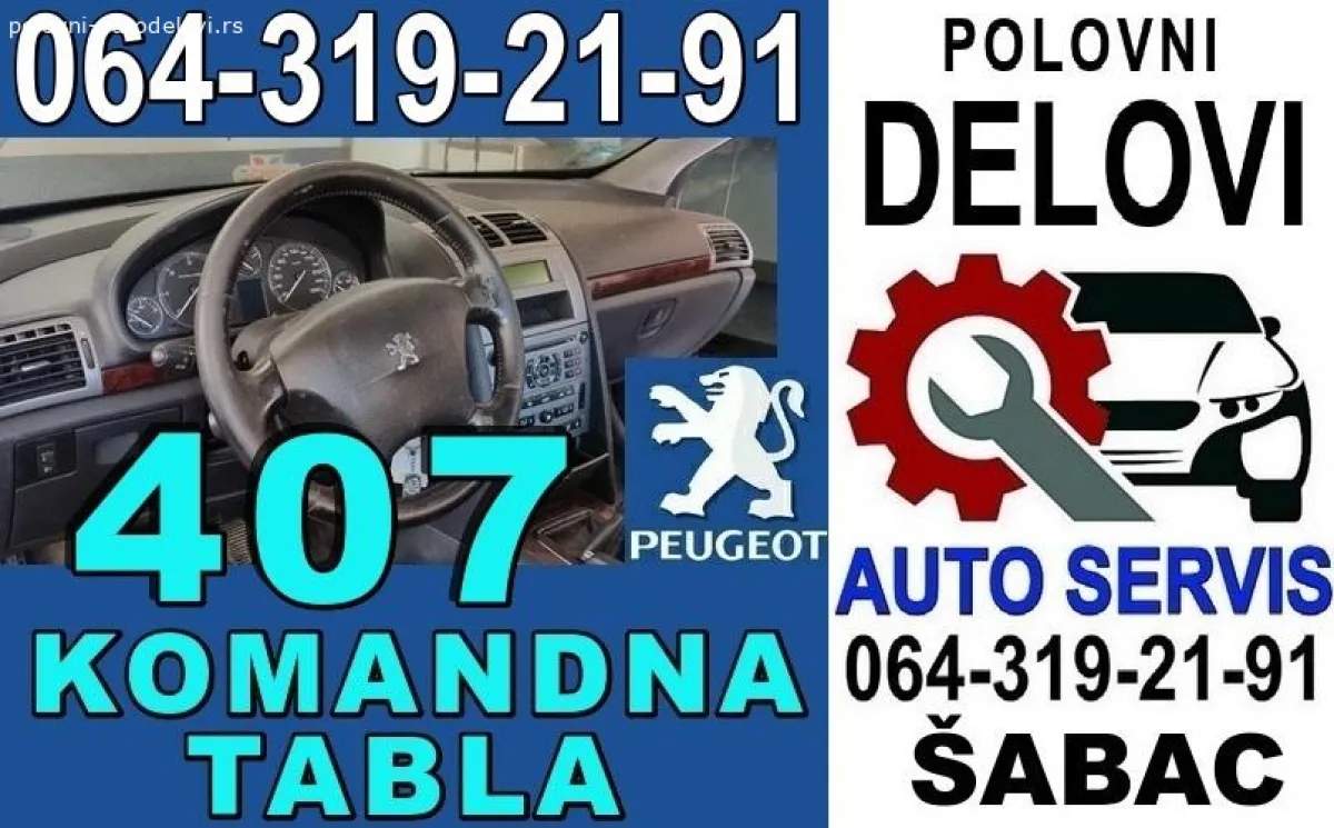 Komandna Tabla Pezo 407 Peugeot