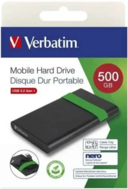 Verbatim EHV53111 Black 2.5inc 500GB, Externi hard disk USB 3.2 53111