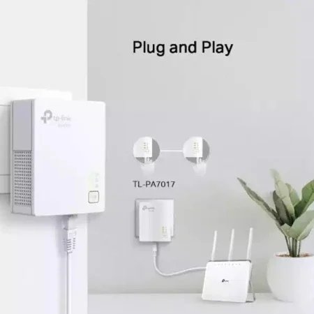 TP-Link TL-PA7017 KIT 1000Mbps/1GB LAN Powerline Ethernet Adapter