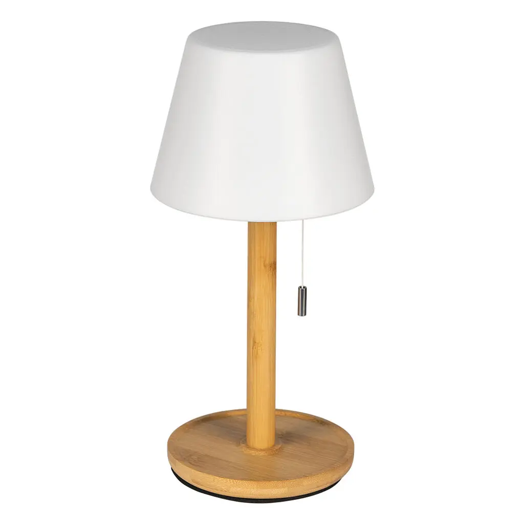 Get and Give LED stona lampa Lira, Bambus, Punjiva 1800mAh, 3 boje svetla, Upravljanje užetom