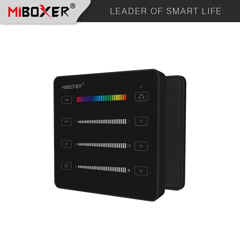 MiBoxer Zidni panel za adresabilne SPI trake B6, 2.4GHz, Crni