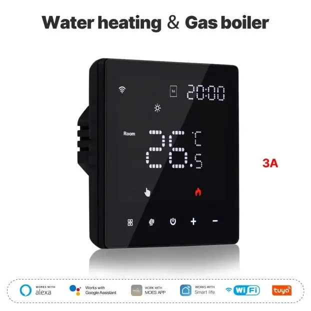 SmartHome Pametni termostat za vodeno i gasno grejanje, WiFi, 3A