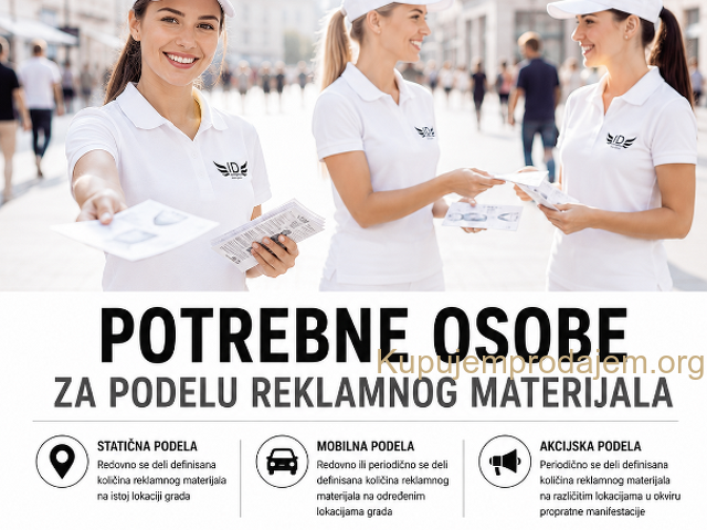 Potrebne osobe za podelu reklamnog materijala
