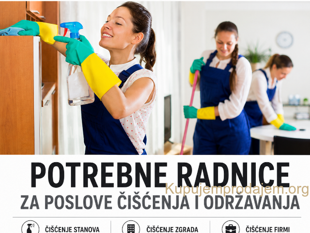 Potrebne radnice za poslove čišćenja i održavanja 60.000-120.000