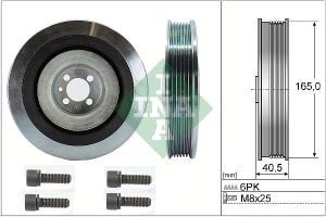 Remenica, radilica ALFA 145, 146, 147, 156, 159, BRERA, GIULIETTA, GT, MITO, SPIDER; CADILLAC BLS; FIAT Freemont,500L, BRAVA, BRAVO I, BRAVO II, CROMA, DOBLO