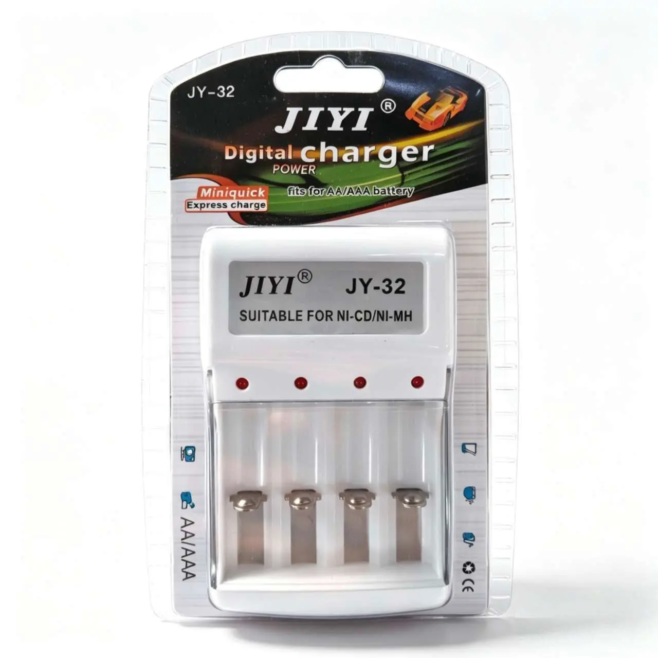 JIYI Digital Charger punjač za AA AAA baterije, Ni-MH Ni-Cd, 4 mesta, Quick Charge