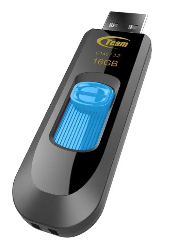 TEAM GROUP USB Flash memorija, 16GB, C145, USB 3.2, Blue TC145316GL01, Crna