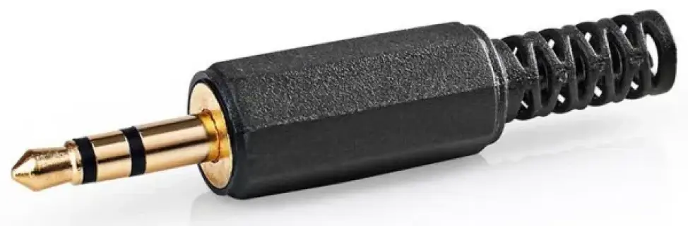 Nedis Audio konektor CAVC22900BKG, Ravni, Muški, 3.5mm, PVC