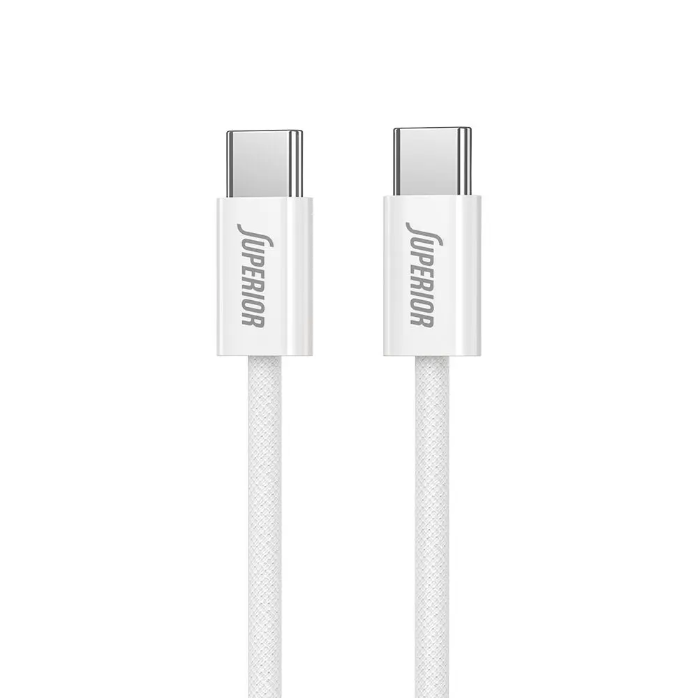 Superior USB data kabal SU-K1025, Type C na Type C, 60W, 1m, Beli