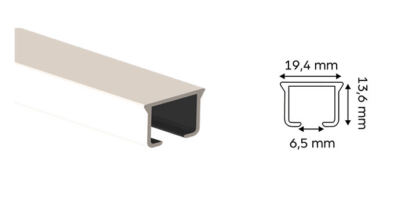 Garnisna plafonska aluminiumska 1KA bela