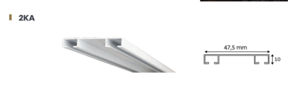 Garnisna plafonska aluminiumska 2KA bela