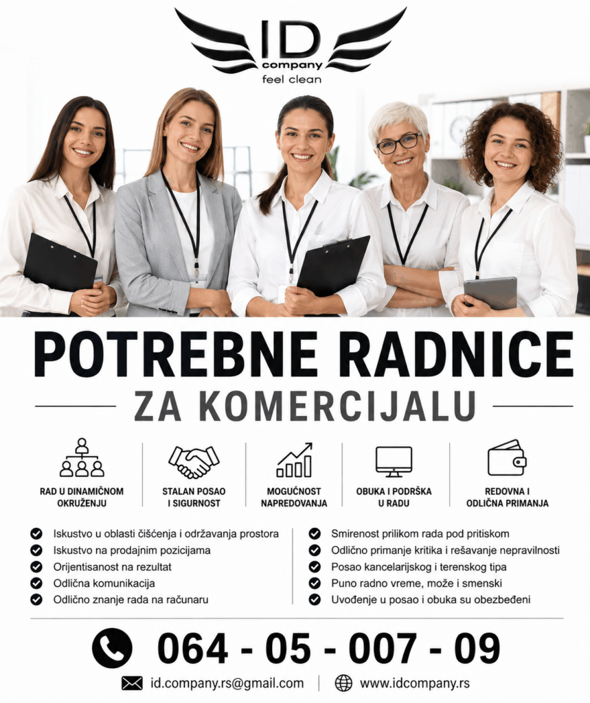 Potrebno više radnica komercijalista za prodaju usluga na te