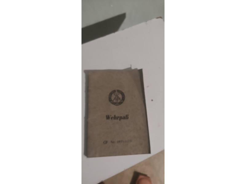 DDR VOJNA KNJIŽICA