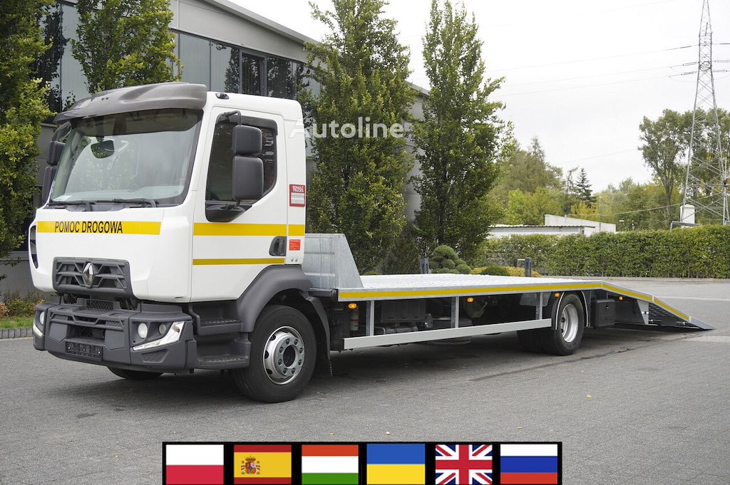 Renault D16 E6 4x2 / NEW Tow truck platform, galvanized, 740 cm šlep auto
