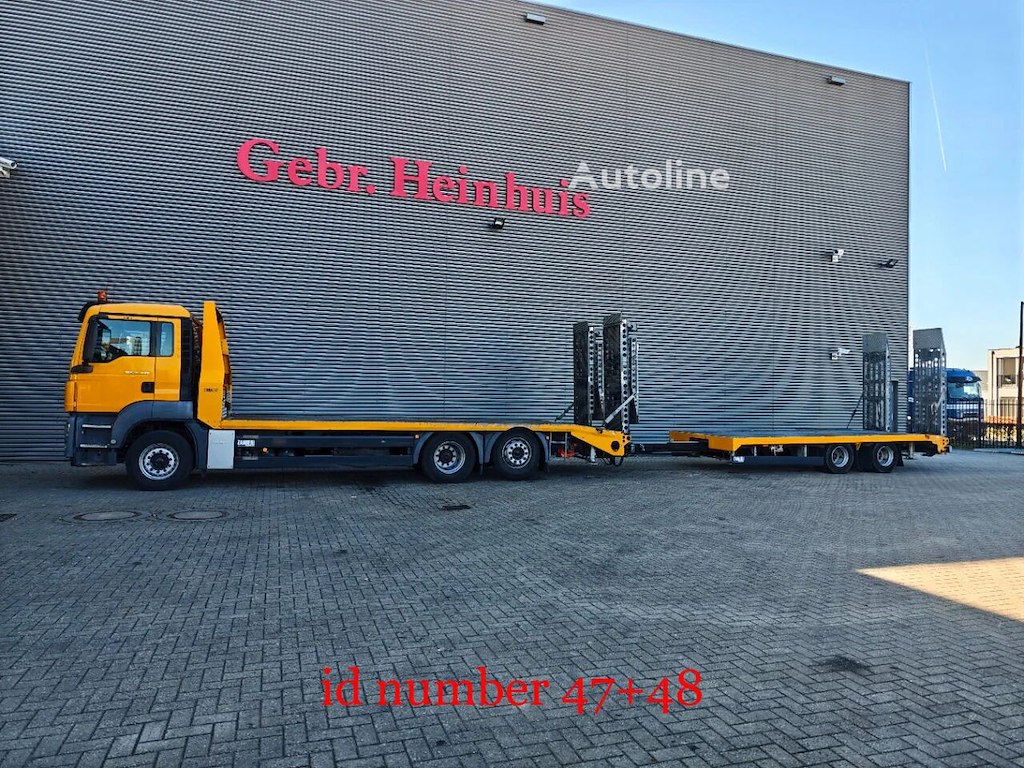 MAN TGS 26.440 6x2 EEV Zanner + Zanner TPL 18 šlep auto + prikolica za građevinske strojeve