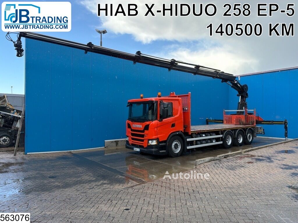 Scania G 410 EURO 6d, CNG, Retarder, Hiab, Remote kamion platforma