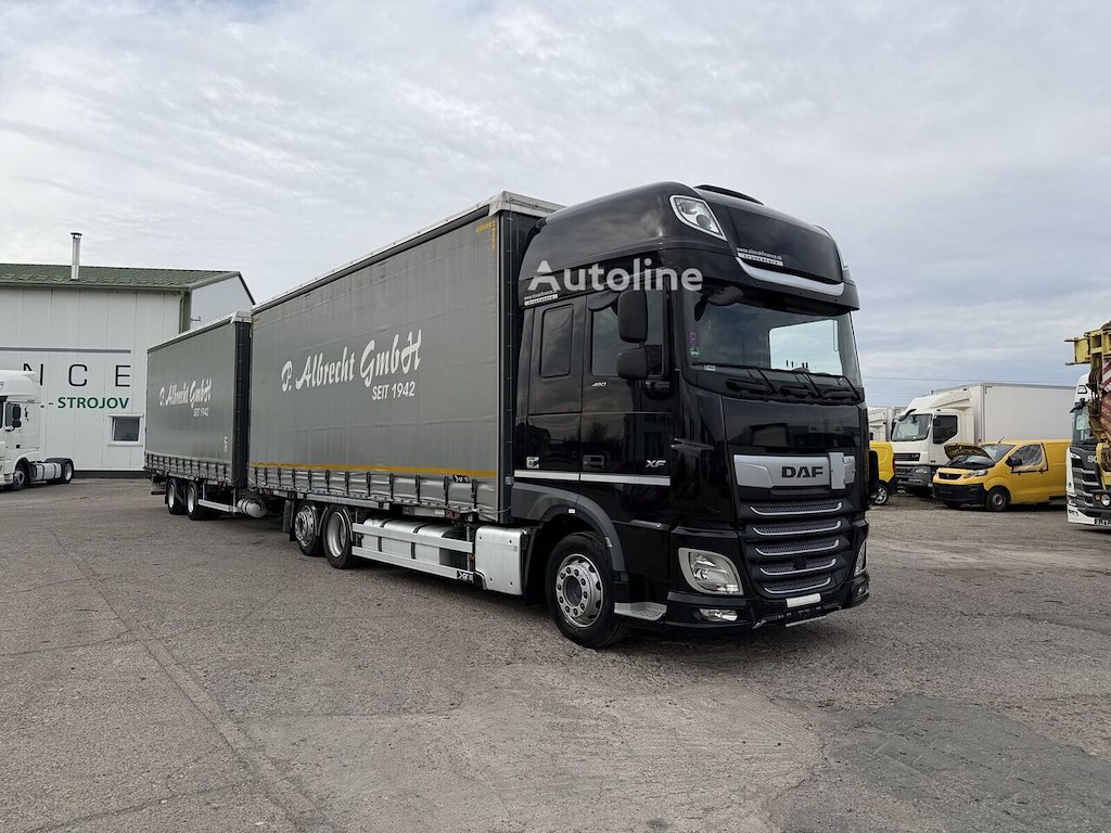 DAF XF480 BDF 6x2 AT + GNIOTPOL 120m3 vin 750 kamion s ceradom + prikolica sa ceradom