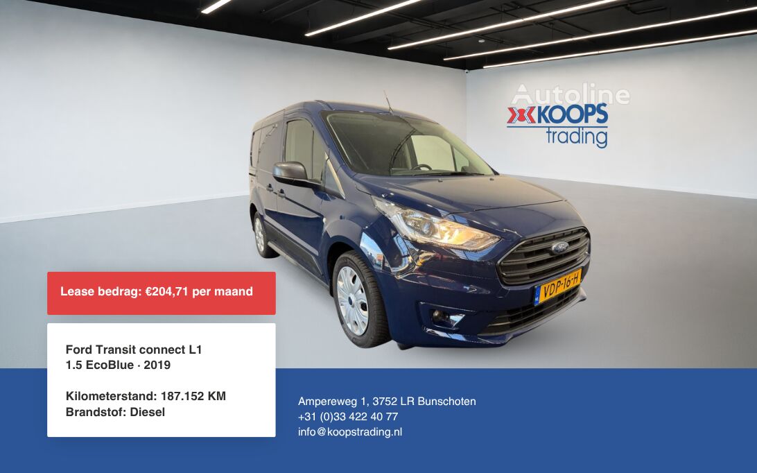 Ford TRANSIT CONNECT Transit Connect L1 1.5 EcoBlue 75pk Ambiente 3 z laki furgon
