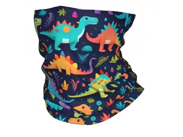 Dino Cartoon Dinosaur Bandana Marama Šal Potkapa Maska