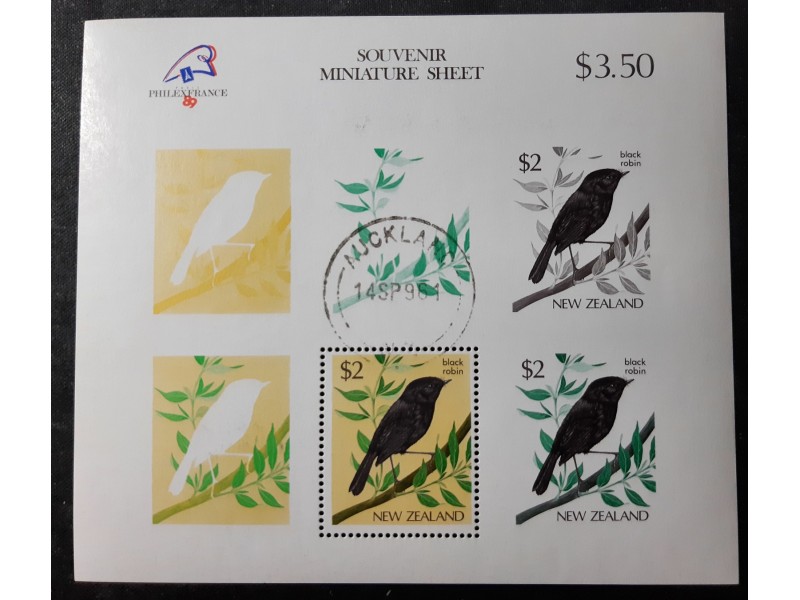 Blok 55 New Zeland Ptica Souvenir blok žig