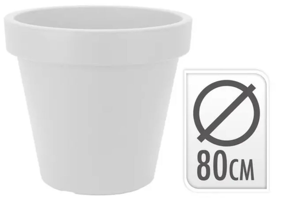 Saksija okrugla bela 80cm koopman