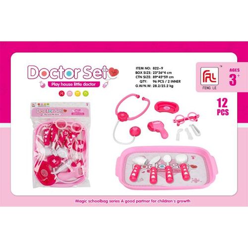 HK Mini doktorski set od 12 delova, roze