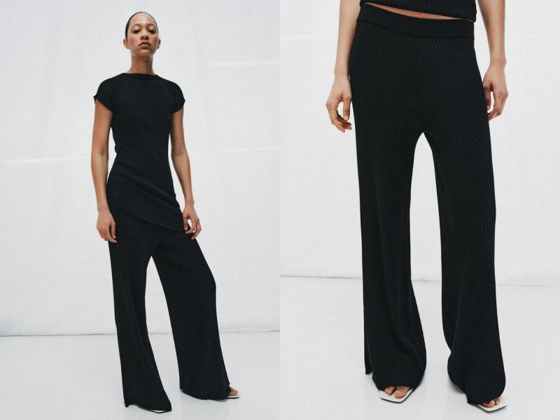 ***ZARA wide leg knit pantalone***