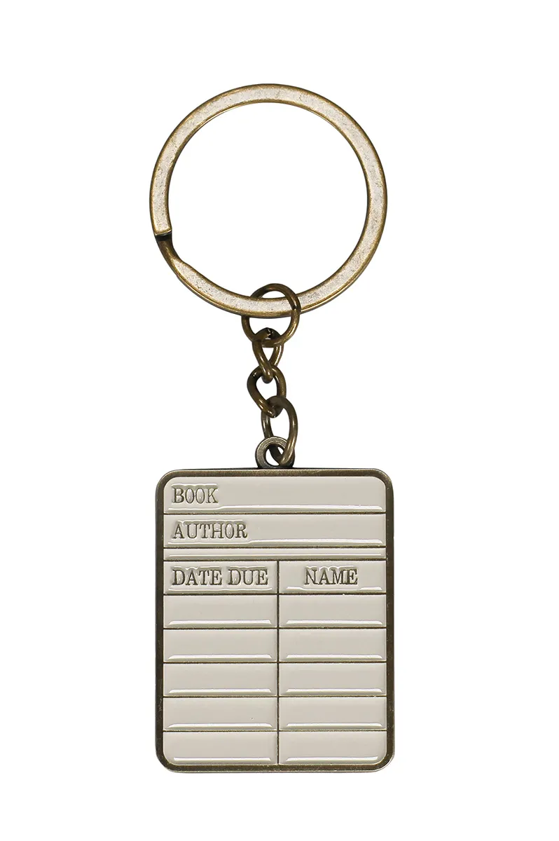 Metalni privezak za ključeve LIBRARY CARD
