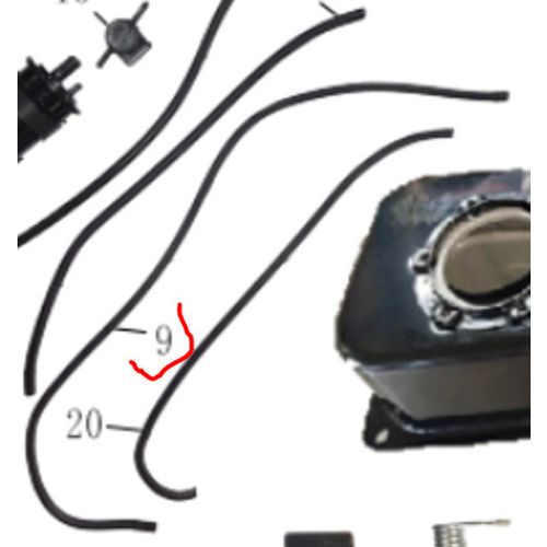 Negativna cev i l=580 mm 4041-18-00003 za skuter Motovene New Adviser