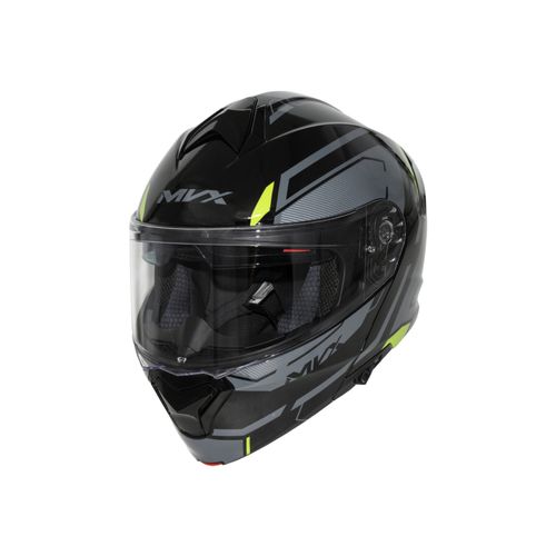 MVX 935SV Flip Up kaciga za motor, crno-siva, veličina L