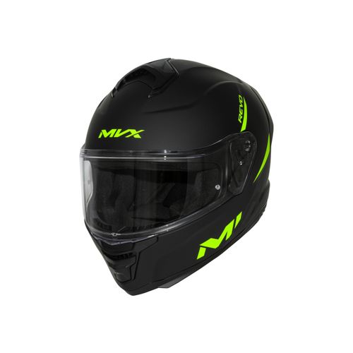MVX 987 Full Face kaciga za motor, crno-zelena, veličina M