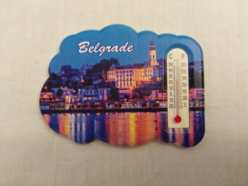 magnet Beograd sa termometrom