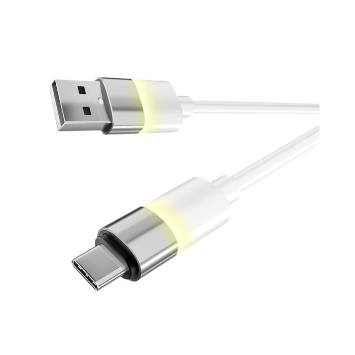 Kabl AVAX CB313 Glowy / USB-A to USB-C / 18W / 2 m / White