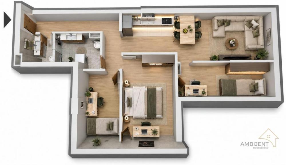 Troiposoban stan na prodaju, 75m2, 211.232€