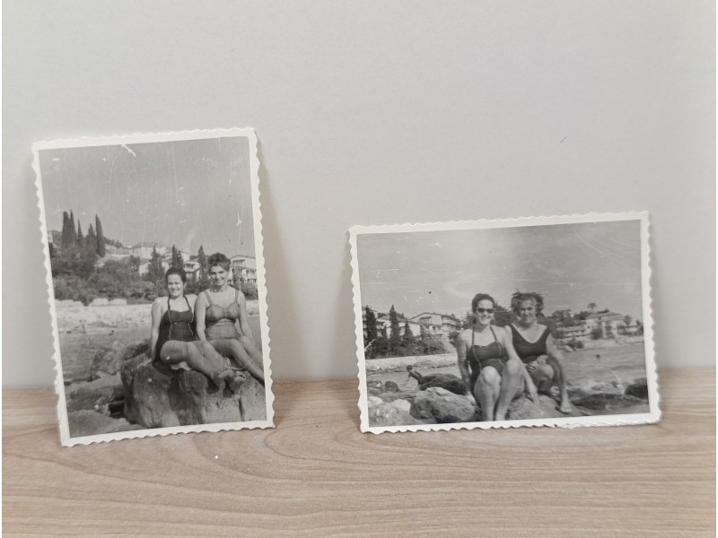 Vintage fotografija dame na plaži lot