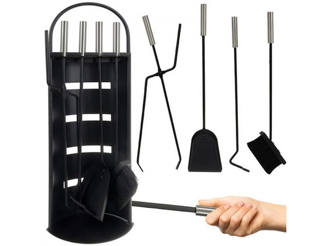 Kaminer Set Pribora za Kamin sa Stalkom, 4 Dela