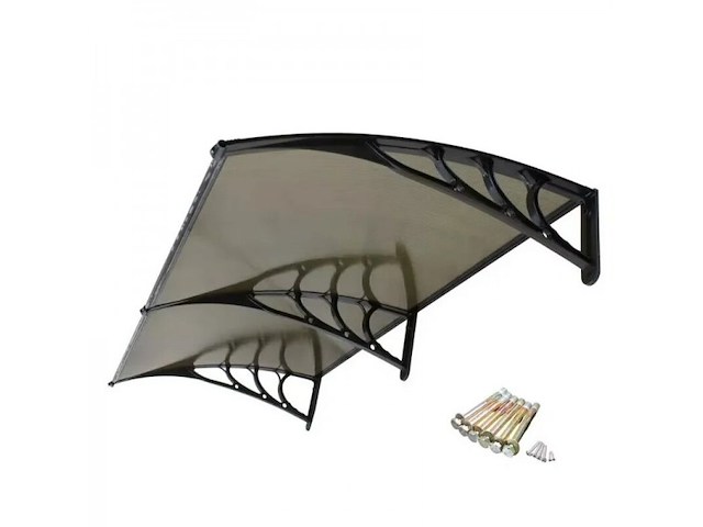 Aluminijumska Nadstrešnica 200x150cm Crna Bronza 5mm