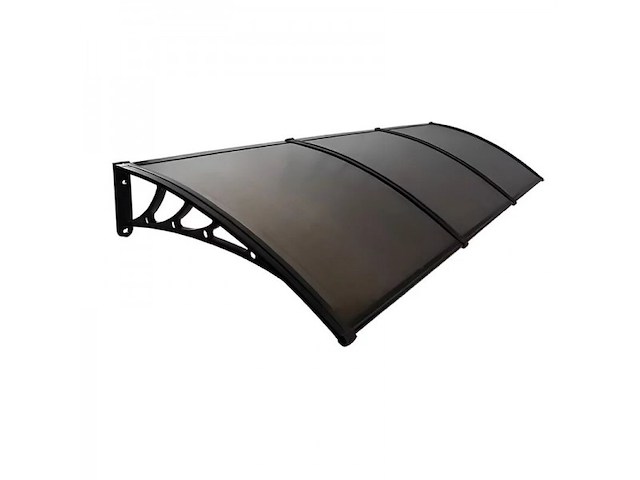 Aluminijumska Nadstrešnica 270x150cm Crna Bronza 5mm