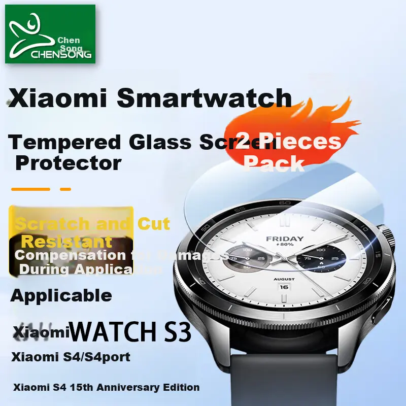 Chensong Zaštita stakla za pametni sat za Xiaomi Watch S4/Sport, Providna