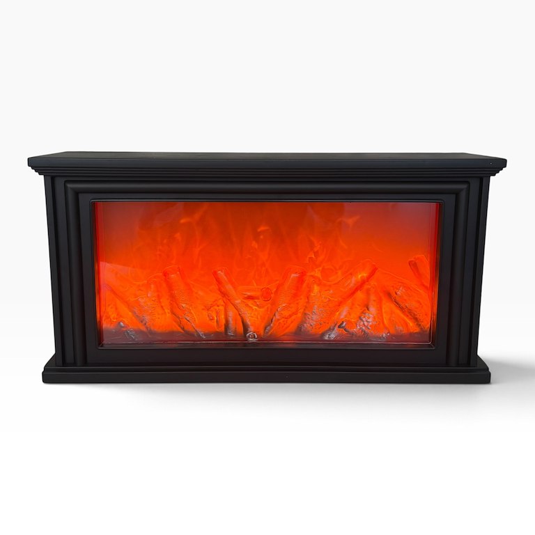 SVETLEĆI KAMIN CRNI 40X20X10 CM
