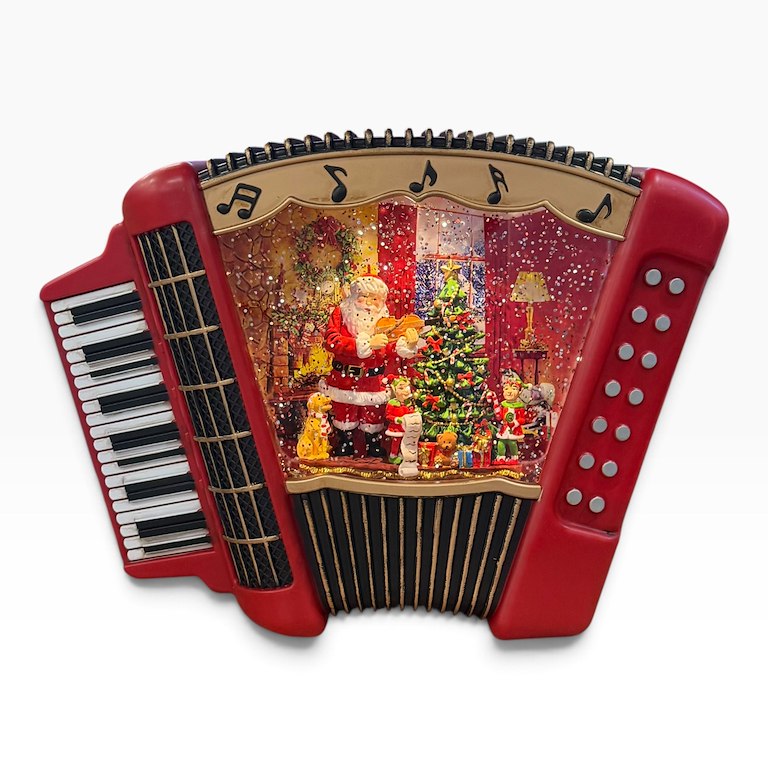SVETLEĆA DEKORACIJA SA MUZIKOM 27X7X19 CM