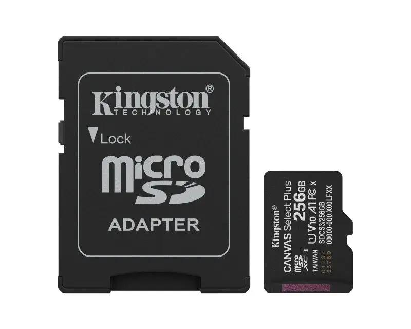 Kingston Memorijska kartica U1, V10, SDXC, 256GB, Canvas Select Plus, G3 150R, SDCS3/256GB, Adapter