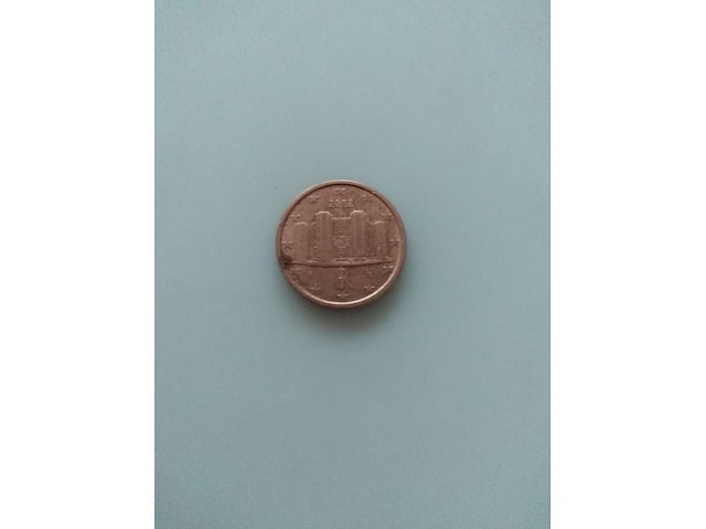 1 euro cent  Italija  2002.