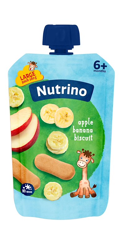 Nutrino Voćna kaša, Jabuka, banana i biskvit, 180g